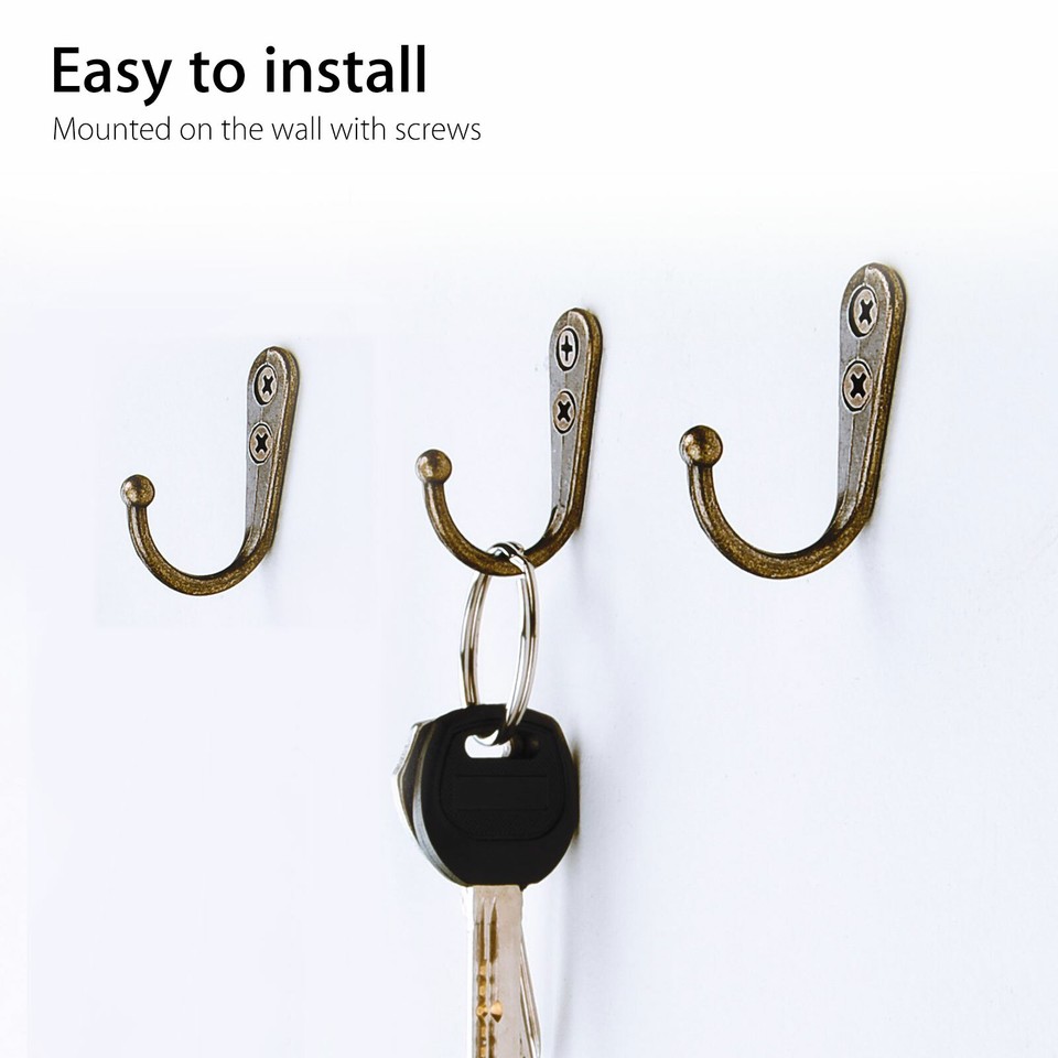 500pcs Wall Door Hanging Metal Single Hook Clothes Hat Coat Robe ...