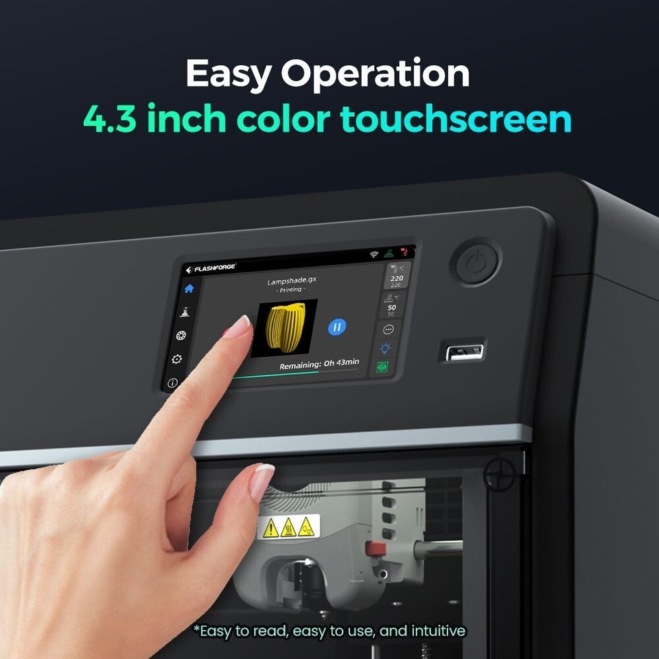 FLASHFORGE 3D Printer Adventurer 5M Pro Fully Enclosed Camera 600mm/s ...