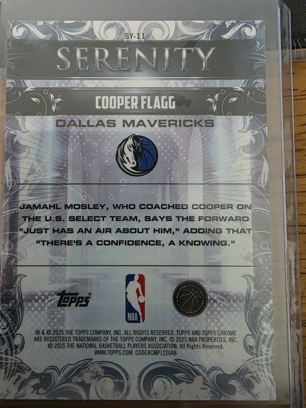 2025-26 Topps Chrome Cooper Flagg Serenity #SY-11 Dallas