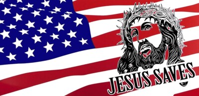 USA Waving Flag "Jesus Saves" Vinyl Decal Bumper Sticker | eBay