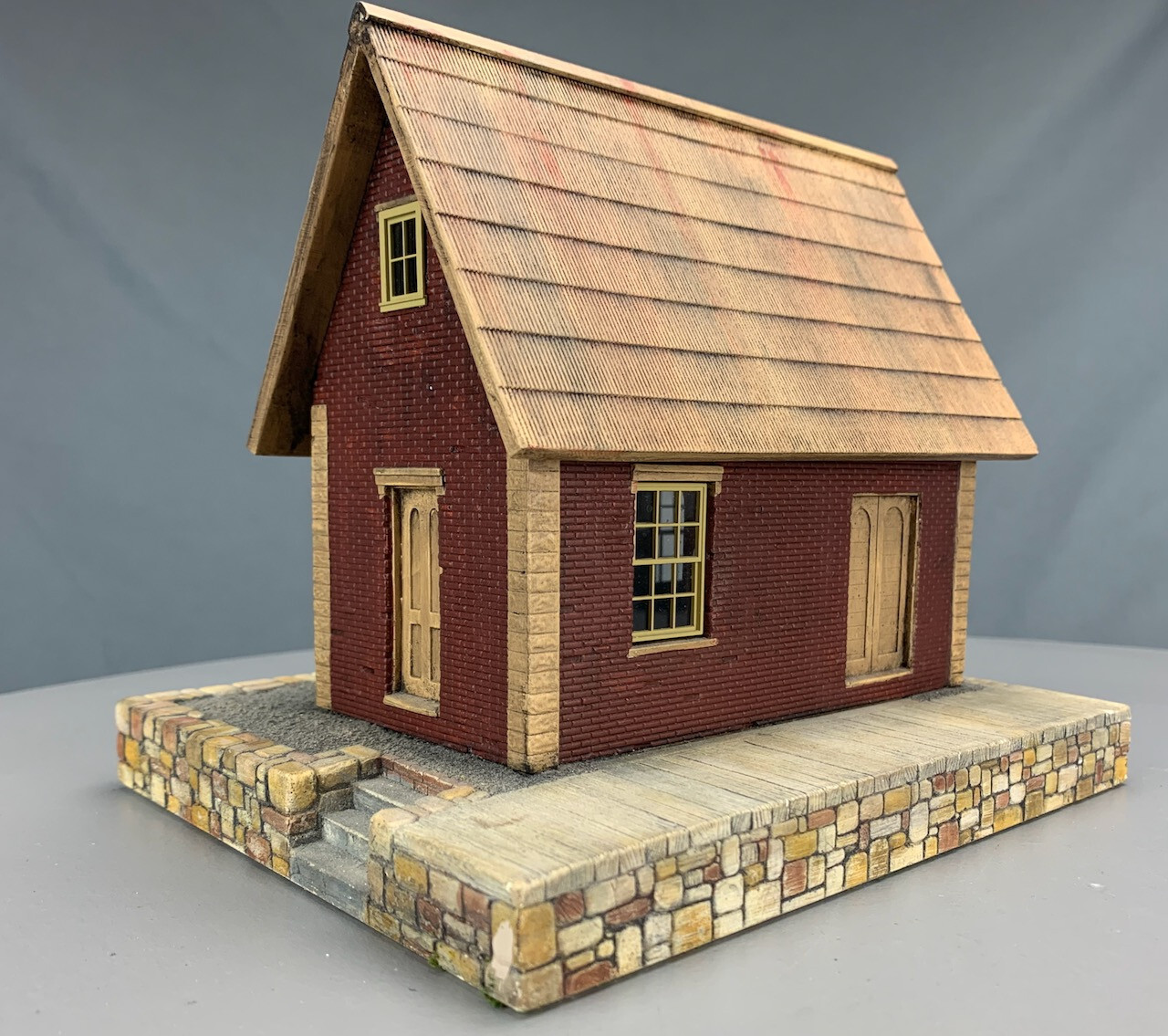 O On3 On30 Built Craftsman Brick Freight Building On Stone Platform ...