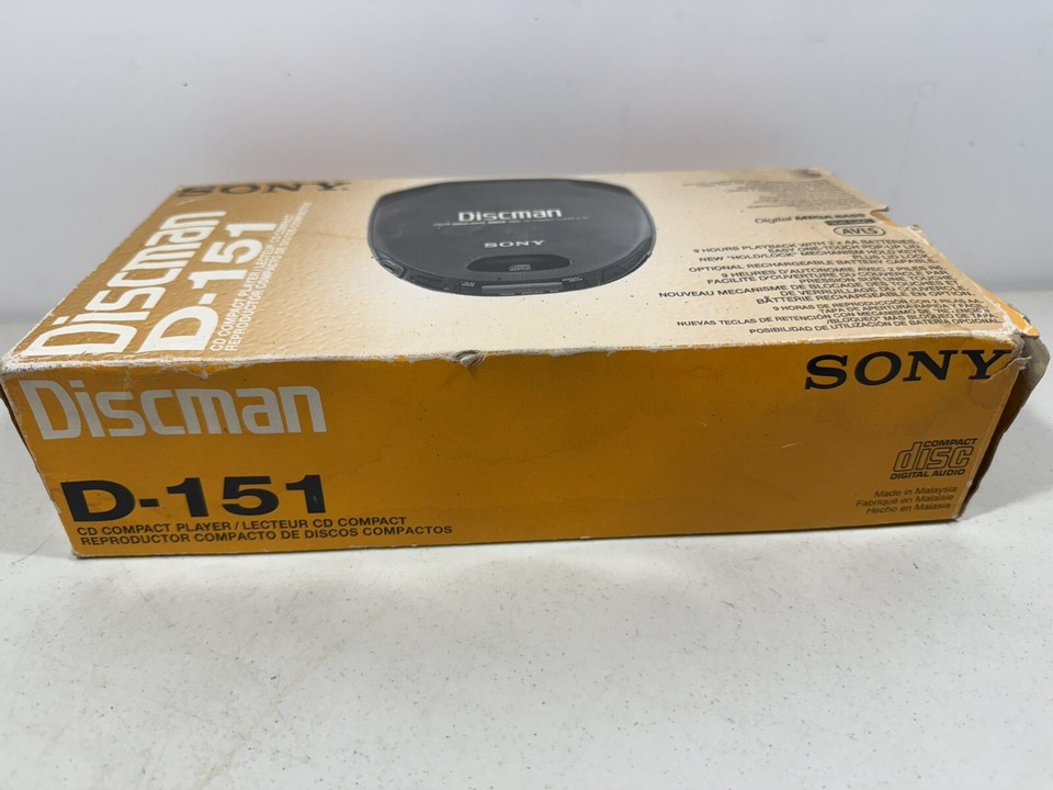 Sony Discman D-151 Digital Mega Bass Portable Compact CD Player | eBay