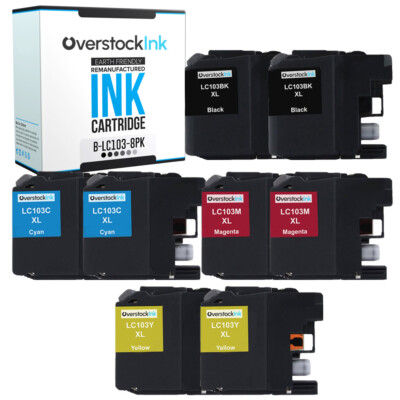 8PK LC103 Printer Ink Cartridges for Brother MFC-J285DW J4310DW J4410DW ...