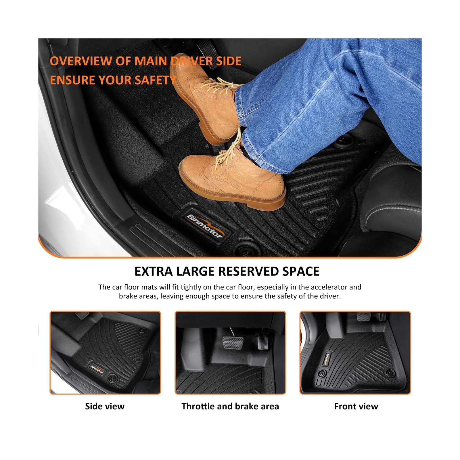 Binmotor All Weather Custom Floor Mats And Cargo Liner Set For 2024