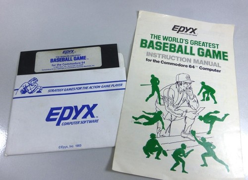 Commodore 64/128: WORLD'S GREATEST BASEBALL GAME - C64 disk - TESTED ...