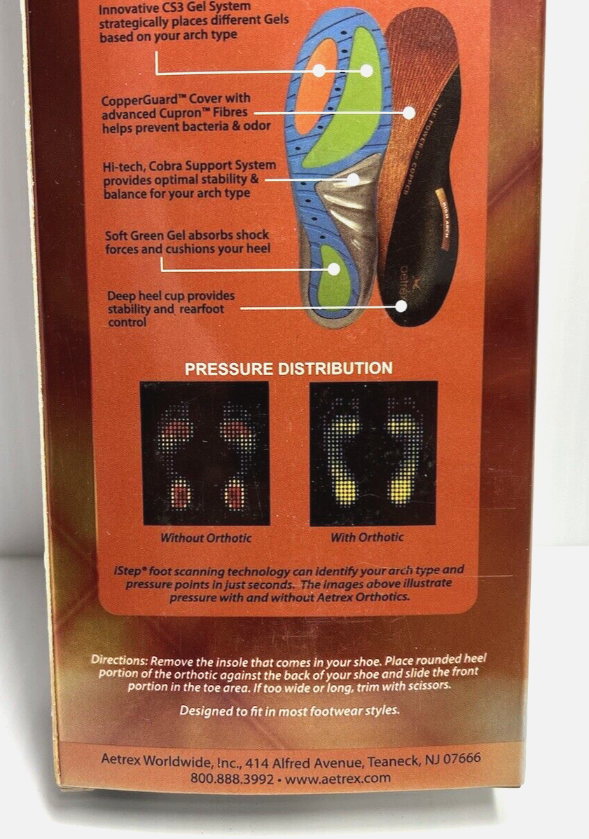 Aetrex Custom Select Series High Arch Women Size 9 Foot Insoles ...