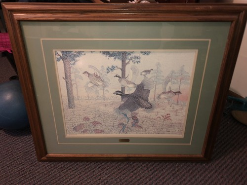 Artist Gene Murray Quail Gittin-Out. Print Framed Signed Limited ...