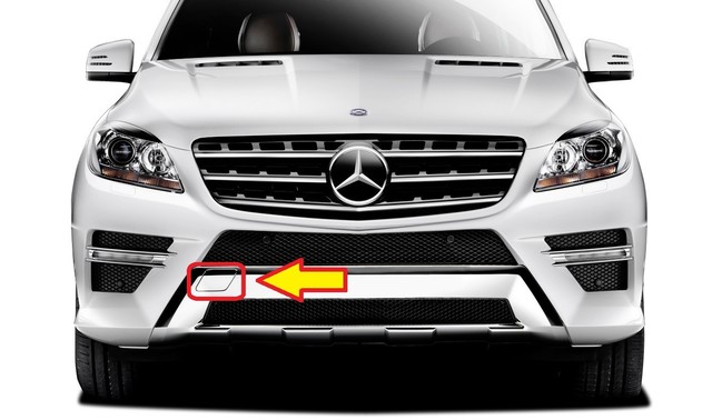 Mercedes-Benz Ml W166 2017 Front Tow Hook Cap Cover A1668851223 Mat6364 ...