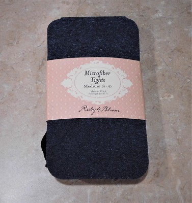107 Ruby & Bloom Charcoal Gray Microfiber Tights Small 2 - 4 | eBay