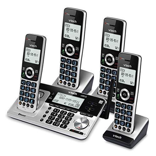 VTech VS113-4 Extended Range 4 Handset Cordless Phone for Home with ...