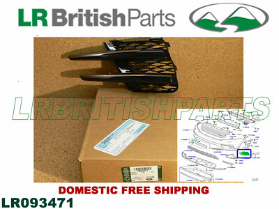 GENUINE LAND ROVER FRONT BUMPER GRILLE LH RANGE ROVER VELAR LR093471 ...