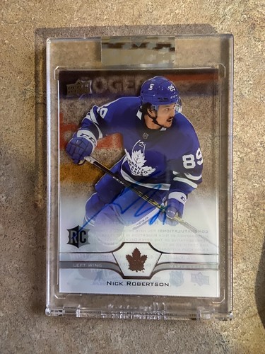 2020-21 Upper Deck Clear Cut Rookie Nick Robertson #CC-NR Rookie Auto ...