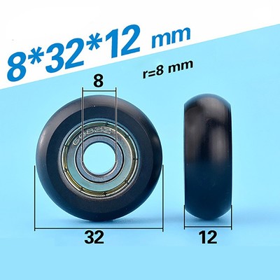 1PC 8*32*12mm 608ZZ Plastic Wrap POM Line Wire Rope Bearing Pulley ...