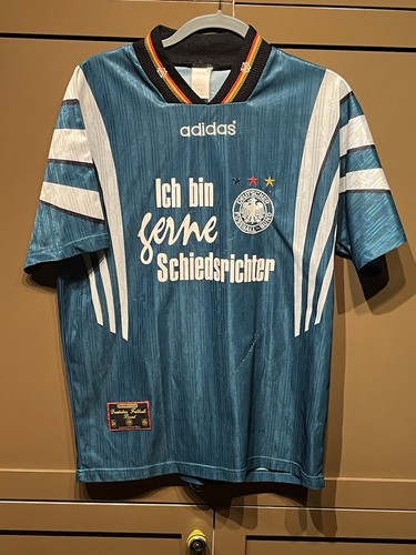 adidas Men's Medium Germany 1996 Away Soccer Football Jersey Shirt Kit ...