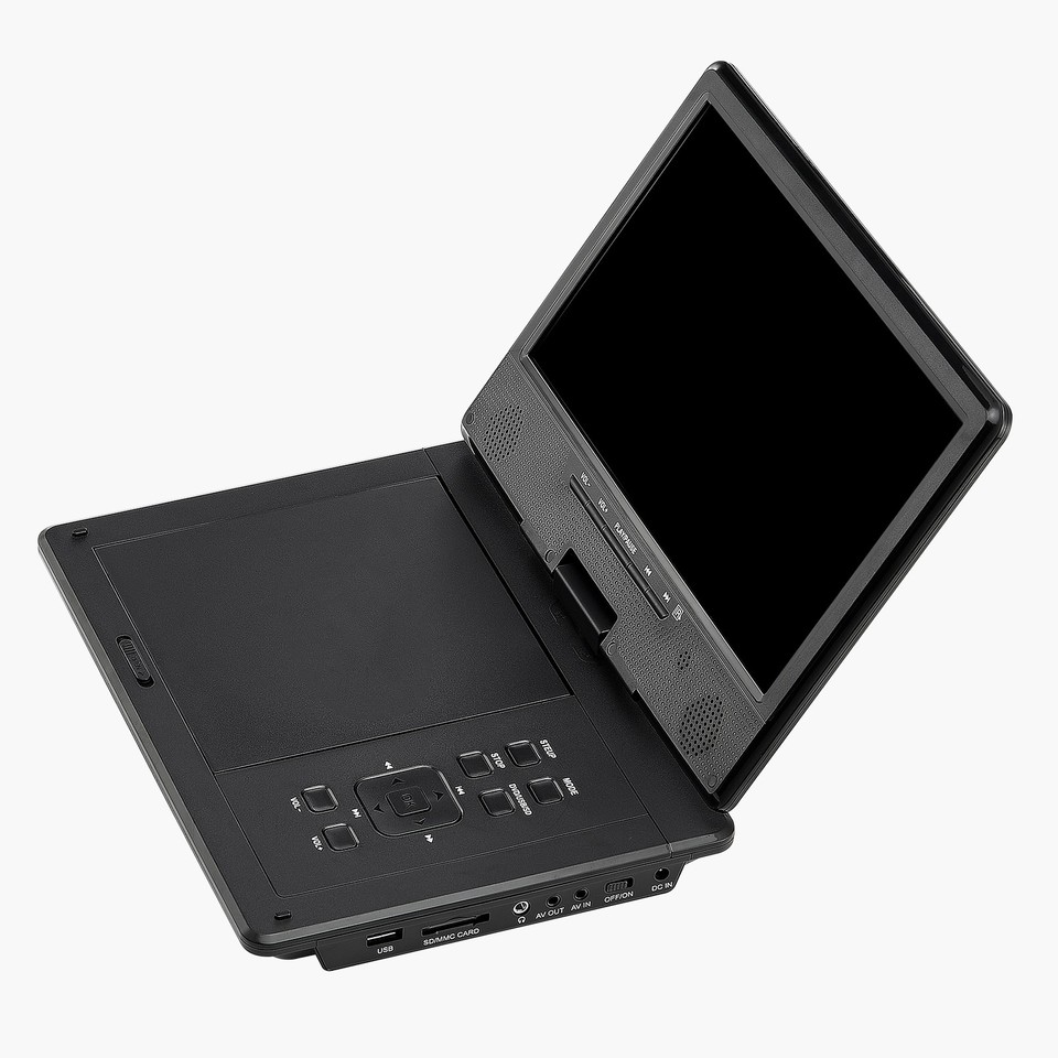 Portable DVD Player 9 in HD Swivel Display Screen 4 Hours Built-in ...