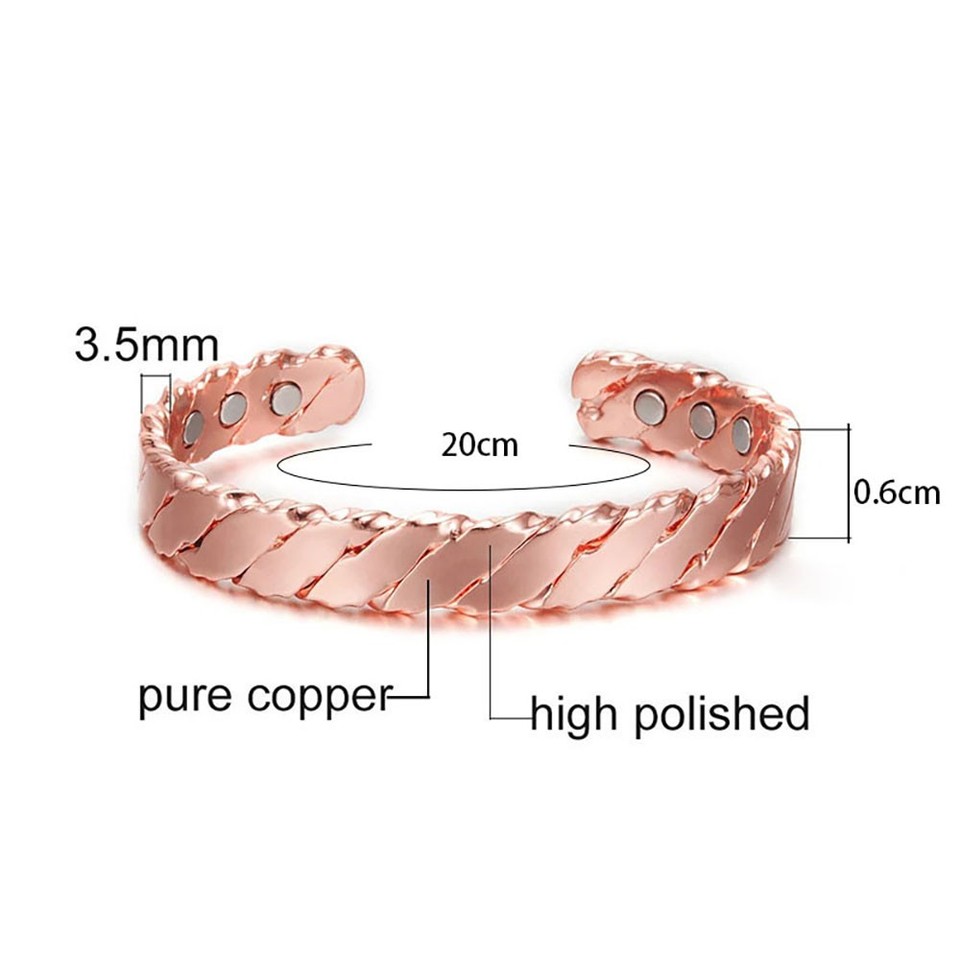 Copper Magnetic Bracelets for Arthritis Pain Relief - for Men & Women ...