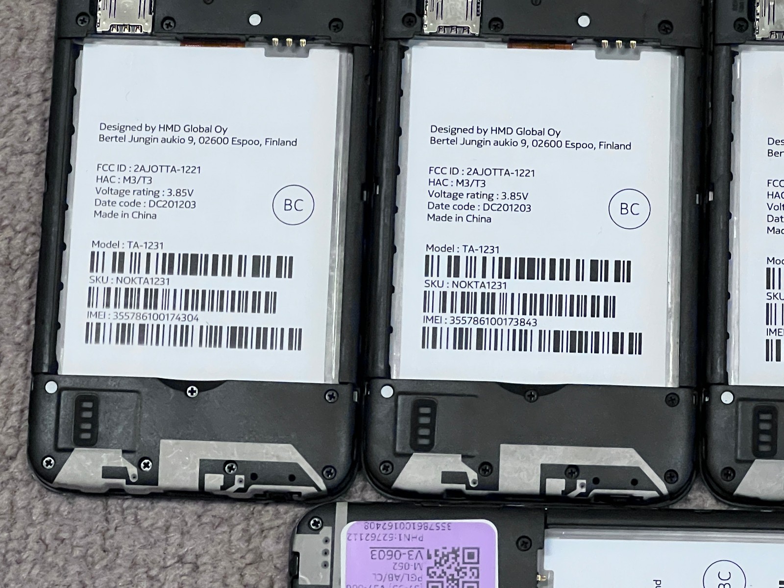 LOT OF 14 x Verizon Nokia 2 V Tella TA-1221 4G LTE Android Smart Phones ...