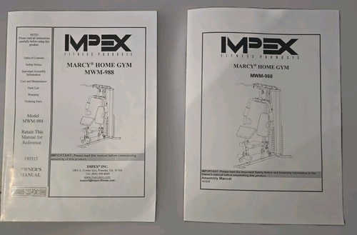 Original - MARCY- Directons Installation manual- MWN -988 - Impex ...