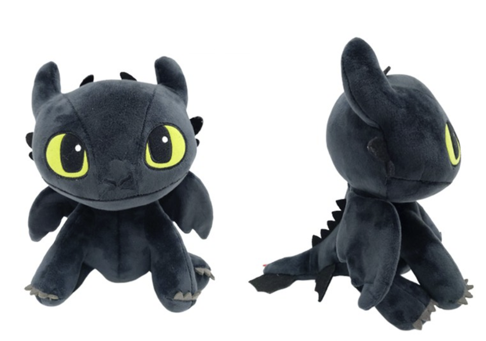 How To Train Your Dragon 3 Toothless Light Fury Plush Doll Sitting with ...