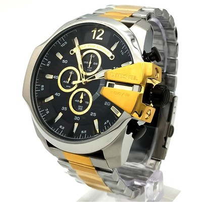 DIESEL MEGA CHIEF MENS CHRONOGRAPH WATCH DZ4581 TWO-TONE - WARRANTY ...