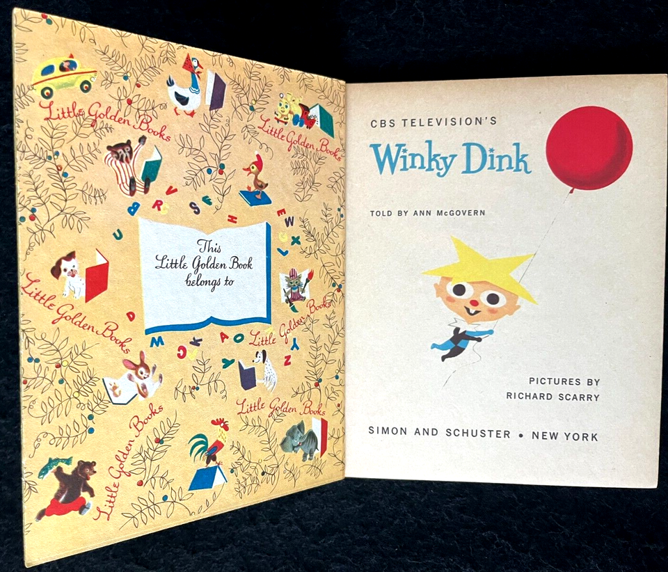 WINKY DINK ~ vintage 1st "A" ed. Little Golden Book #266 ~ Richard ...