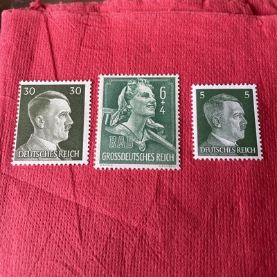Mint WW2 German Swastica, RAD & Hitler Head Stamp Collection | eBay