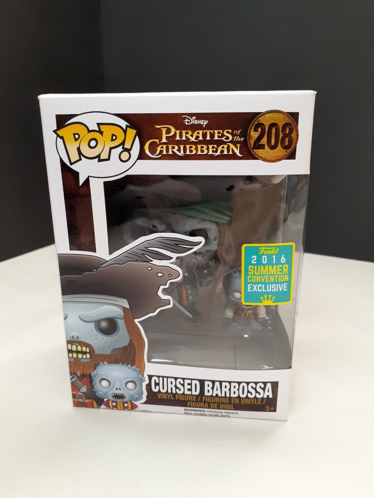 Funko Pop Cursed Barbossa #208 Disney Pirates of The Caribbean SDCC ...