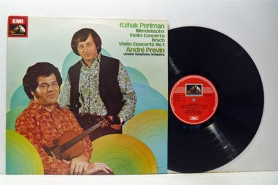 PERLMAN, PREVIN mendelssohn, bruch violin concertos LP EX+/EX-, ASD ...