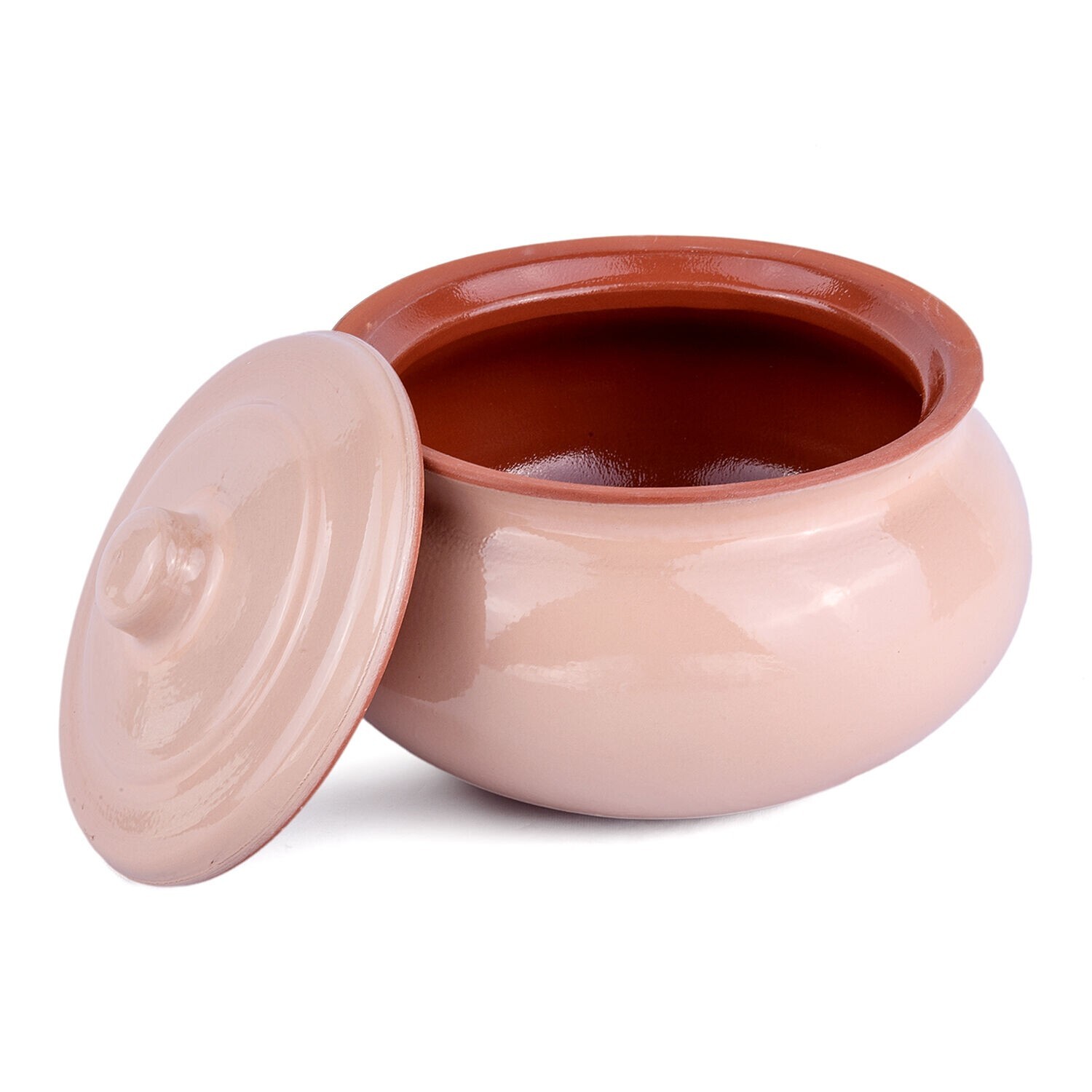 2.6 qt Ceramic Tureen Oven Bean Pot Oven Slow Cooking Baking Pot Clay ...