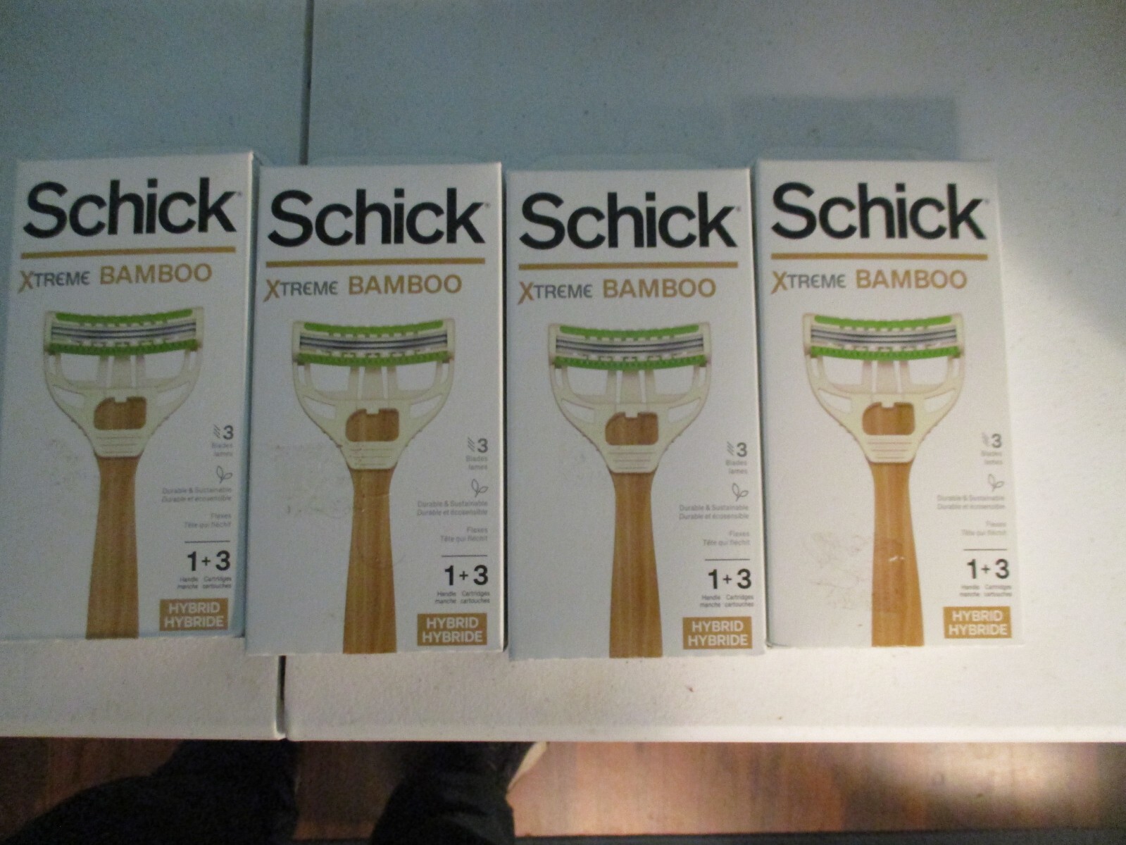 4x Schick Xtreme Bamboo Eco Friendly Razor Hybrid Disposable 3 Blade ...