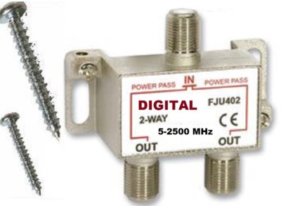 2.5 Ghz 2-WAY ANTENNA TV COMBINER SPLITTER DIGITAL HD/DTV OTA UHF VHF ...