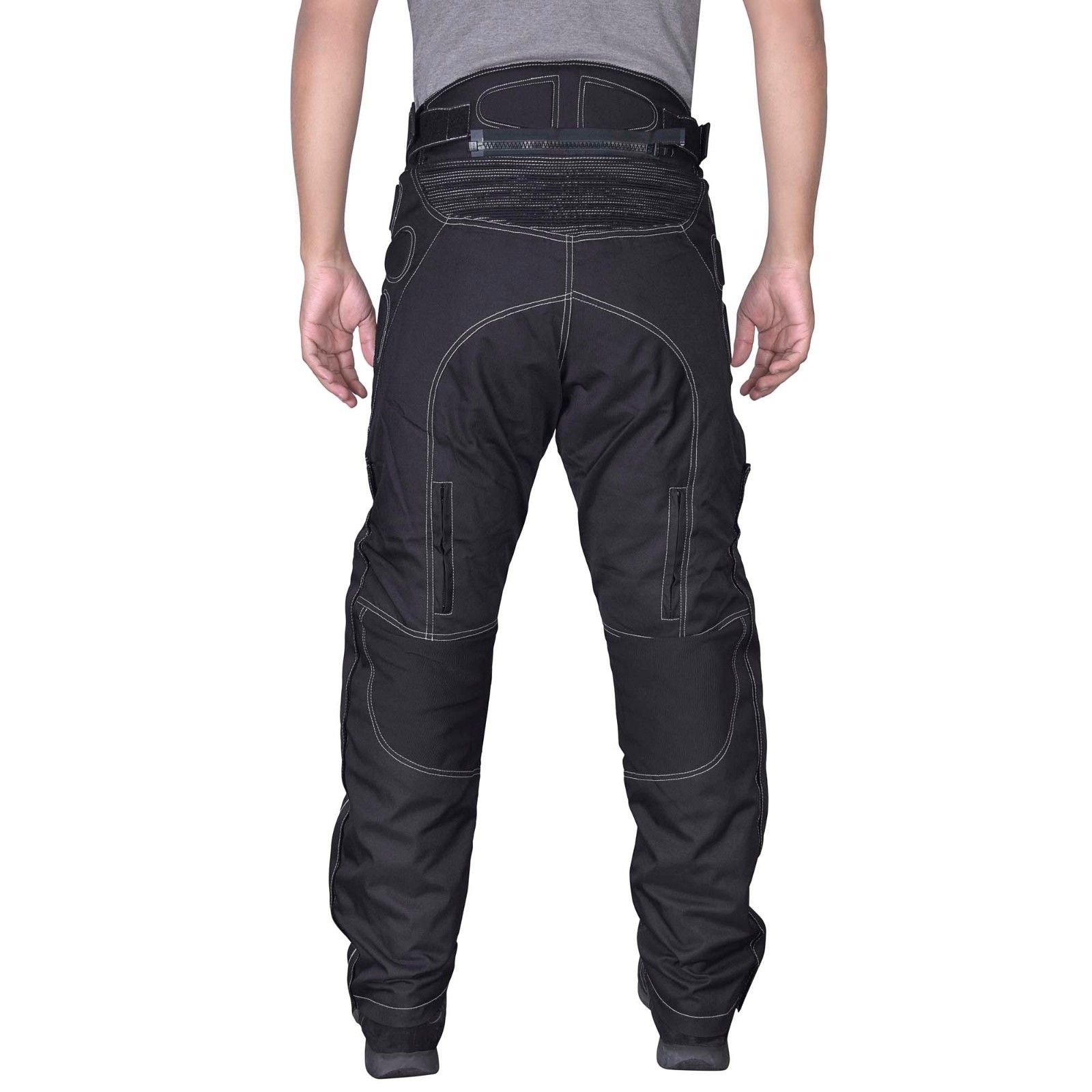 Motorcycle Waterproof Riding Pants Black with Removable CE Armor PT5 | eBay