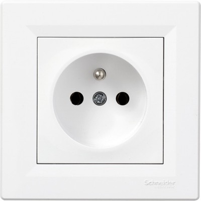 Prise de courant 2P+T à vis blanc Asfora | eBay