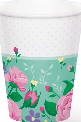 Floral Fairy Sparkle Pink Pixie Girl Kids Birthday Party 9 oz. Paper ...