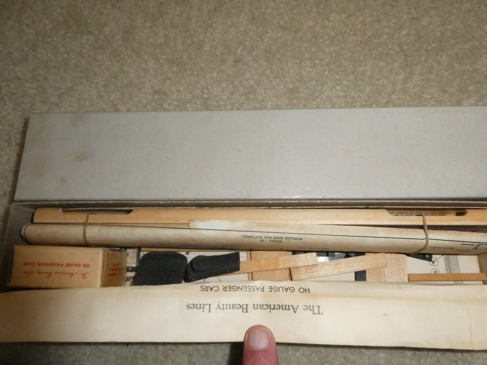 Vintage HO Scale American Beauty PRR Coach Passenger Car Kit 11.5" Long ...