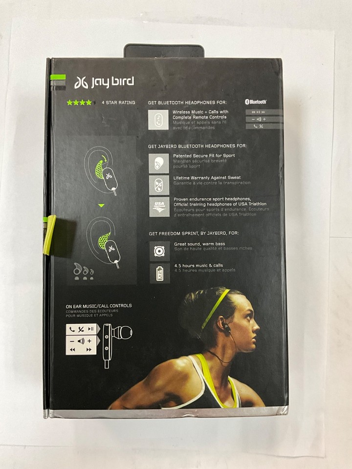 JayBird Freedom Sprint Secure FIT Bluetooth Wireless Buds -Black | eBay