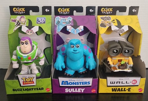 Disney & Pixar Click Figs Complete Set - Buzz Lightyear , Wall-E ...