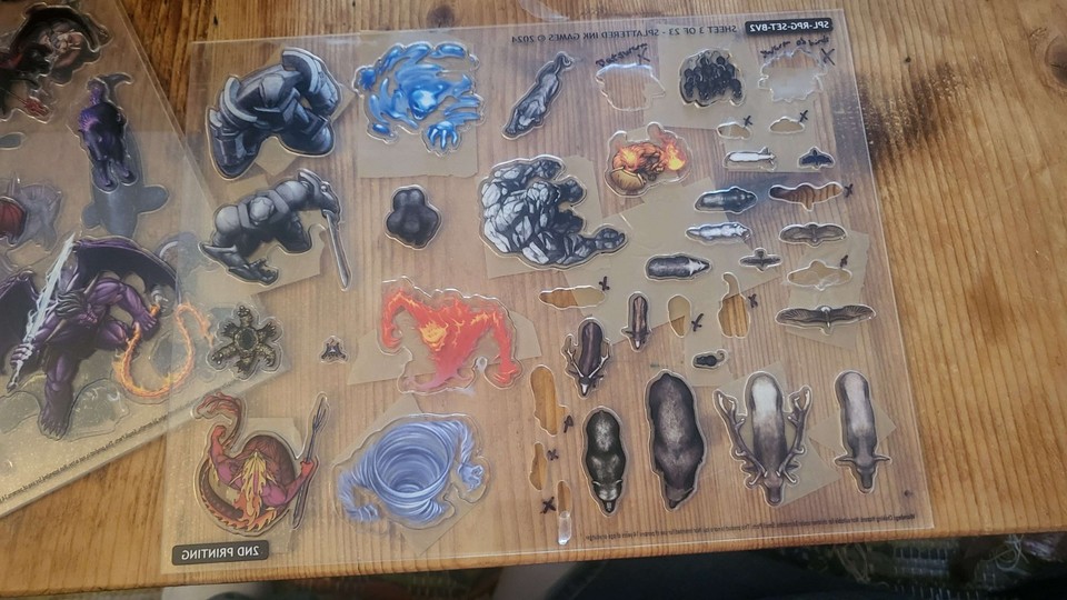 Splattered Ink RPG Essentials 2D Acrylic TTRPG Tokens (Mostly Colour ...