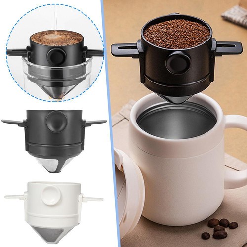 Collapsible Coffee Filter Portable Stainless Steel Drip Coffee Tea ...