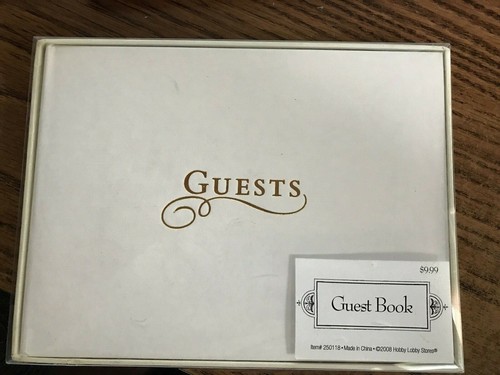 Guest Book - White with gold lettering - Hobby Lobby #250118 - NEW | eBay