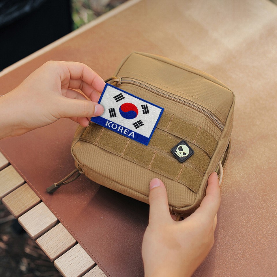 South Korea Flag Patches Embroidered Tactical Patch Durable for Camping ...