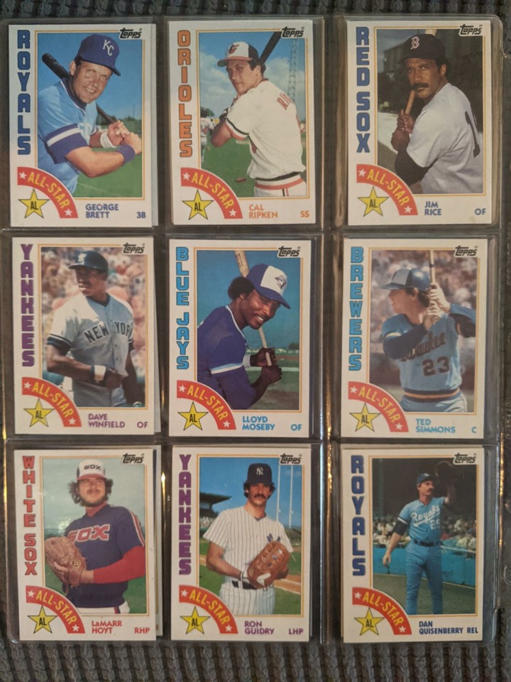 1984 Topps Baseball Cards Complete Set in Excellent Condition - MUST ...