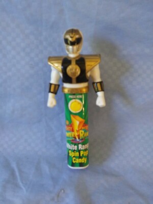 White Ranger Spin Pop Candy Saban 95 White Tigerzord Mighty Morphin ...