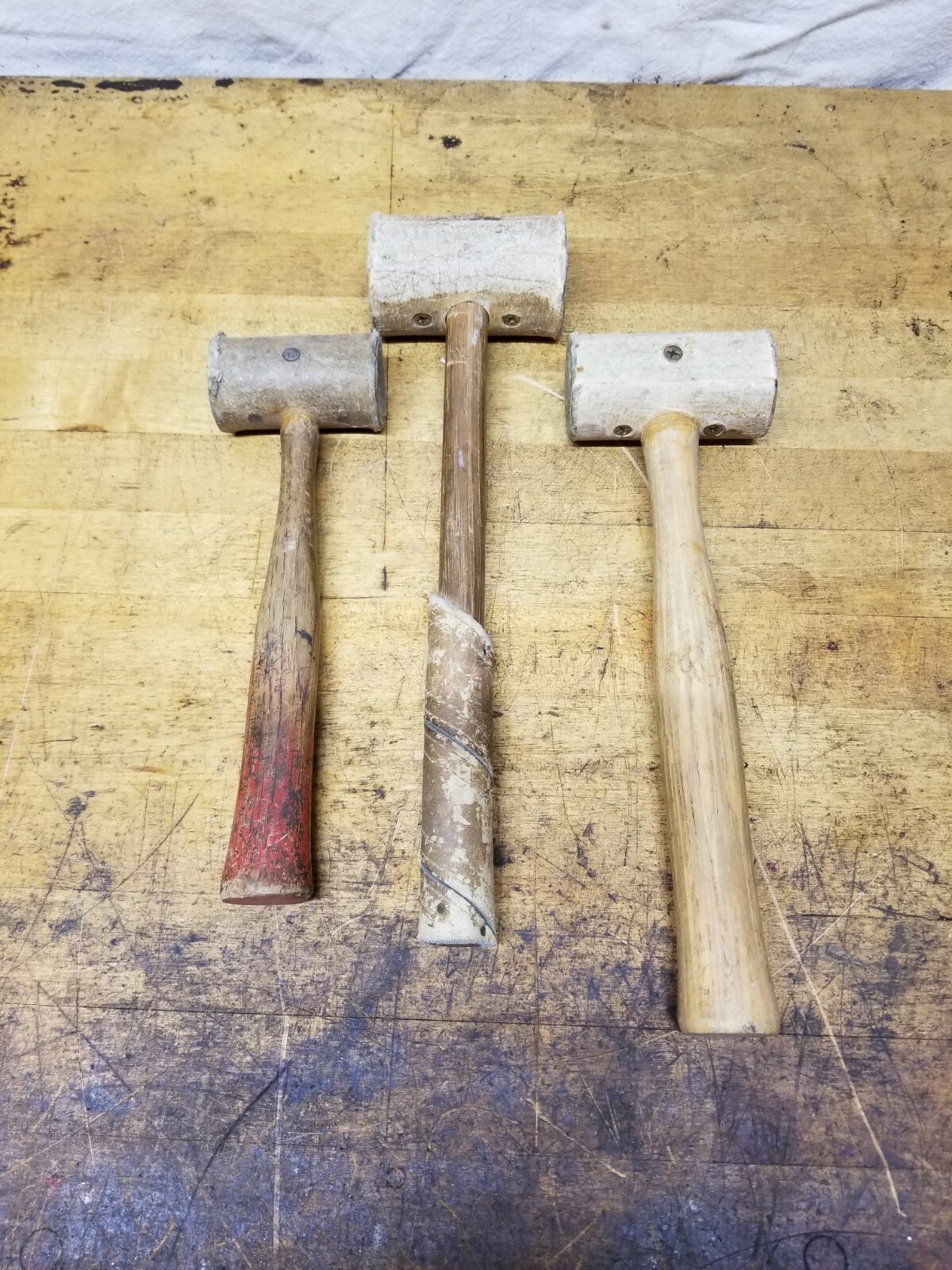 Set Of 3 Rolled Rawhide Hammers Mallets | eBay