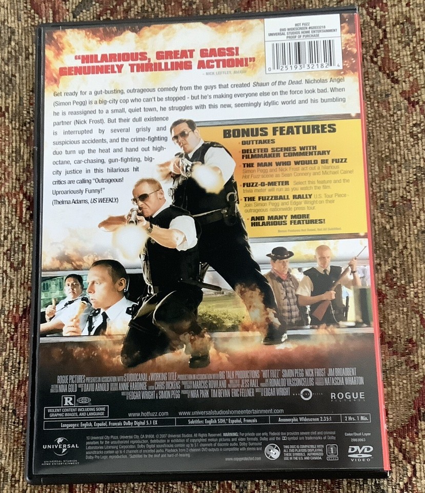 Hot Fuzz DVD Widescreen 25193327420| eBay