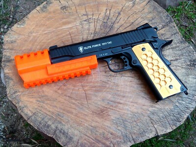 J.W. Frame Mounted Compensator with 11-Slots Rail for 1911 Airsoft GBB ...