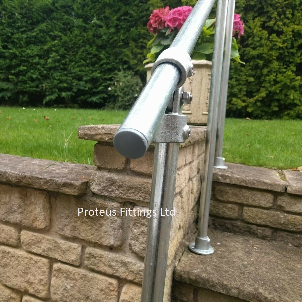 Outdoor Safety Rail 1.2 Metre Metal Handrail Garden Steps Mobility ...