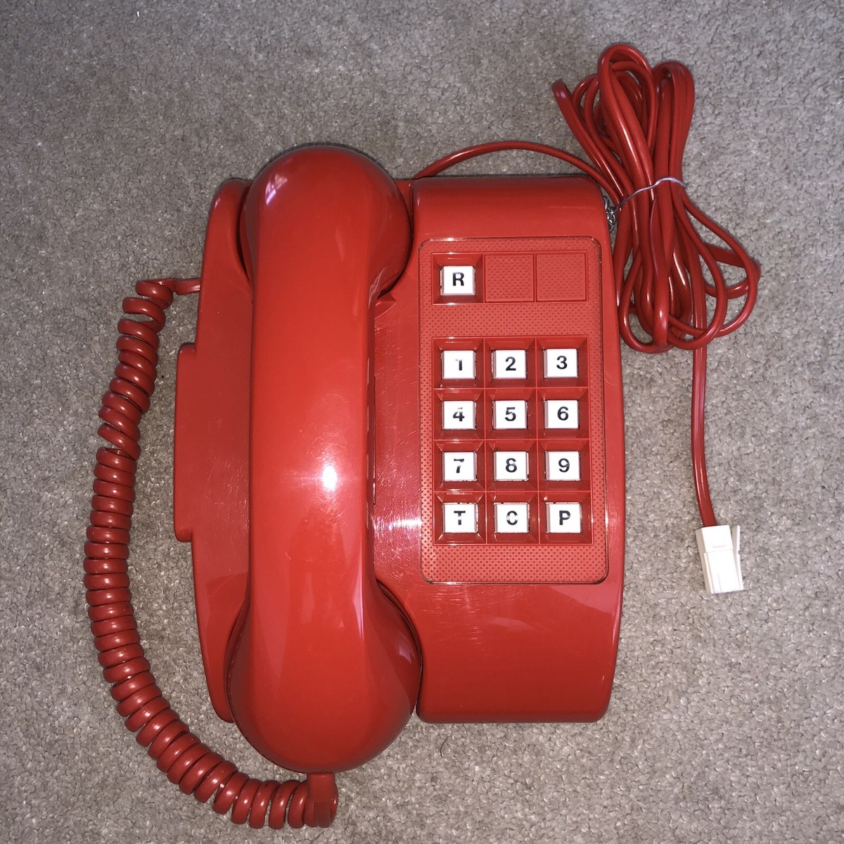 Vintage Red Phone 1970s Push Button Phone Retro Stranger Things Phone