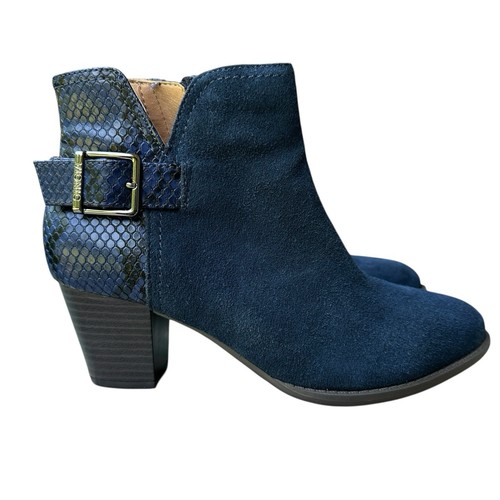 Vionic Naomi Ankle Boots Shoes Booties Women's Size 7 Blue Snake Print ...