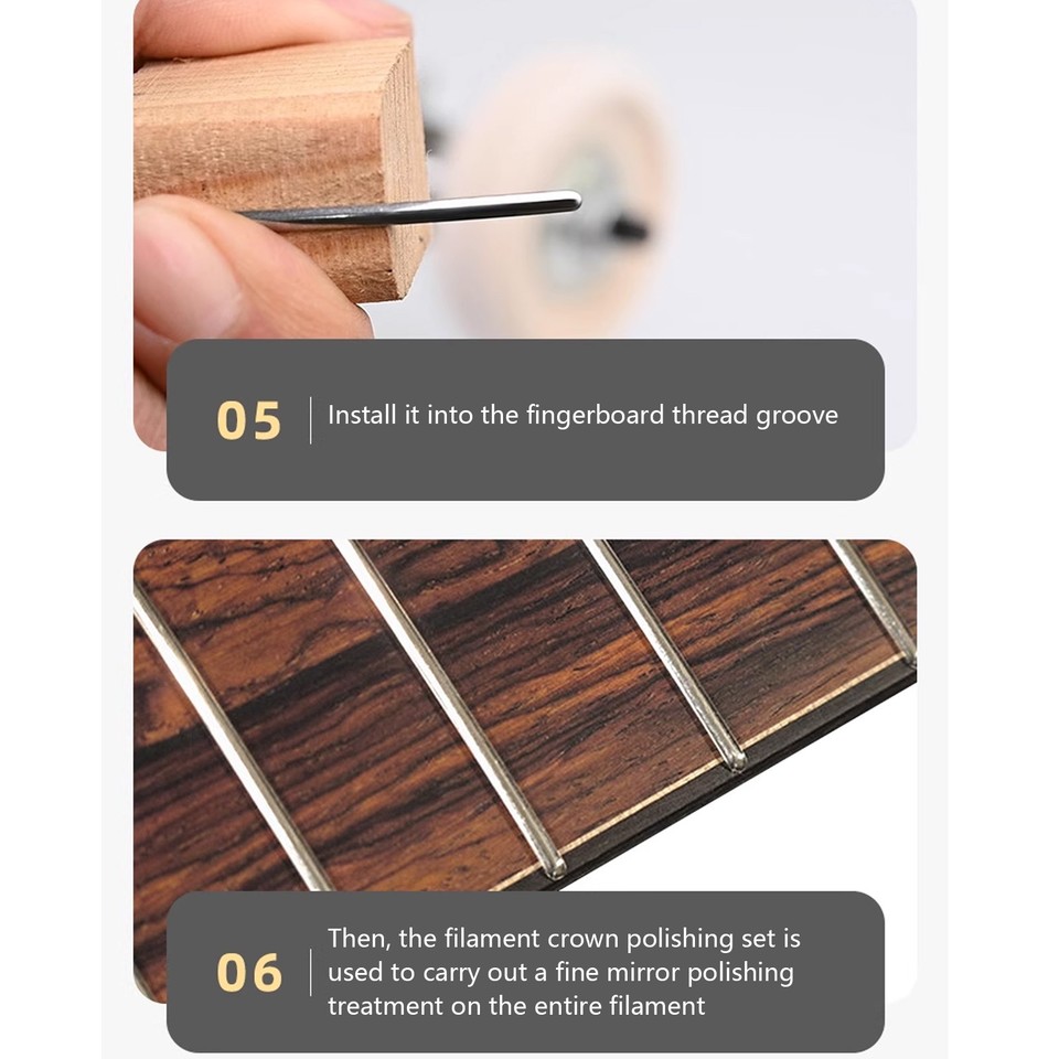 Guitar Hemispherical Head Fret Making Tool Set Guitar Fret Replacement ...